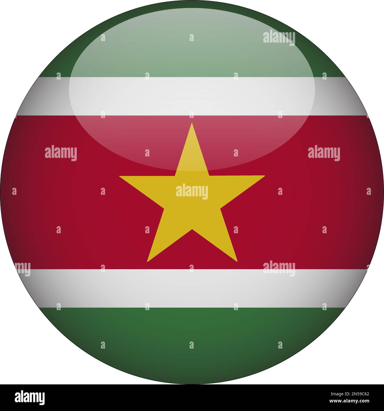Suriname 3D Rounded Flag Icon Button Vector Stock Vector Image & Art - Alamy