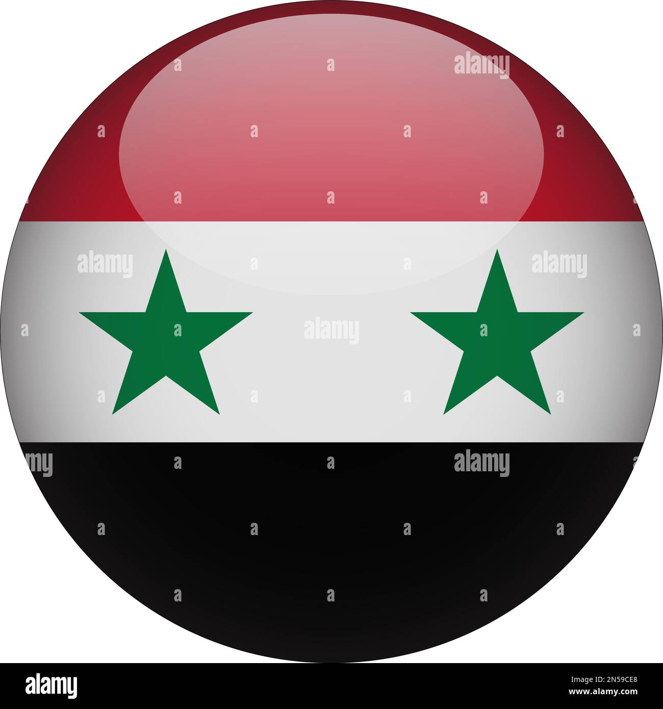 Syria 3D Rounded Flag Icon Button Vector Stock Vector Image & Art - Alamy