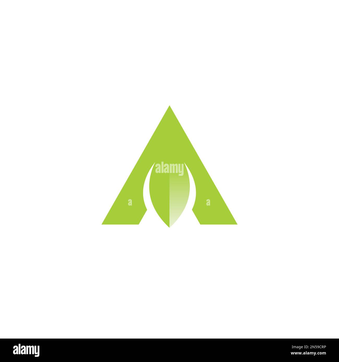 Letter A Nature Logo With Green Color Stock Vector Image & Art - Alamy