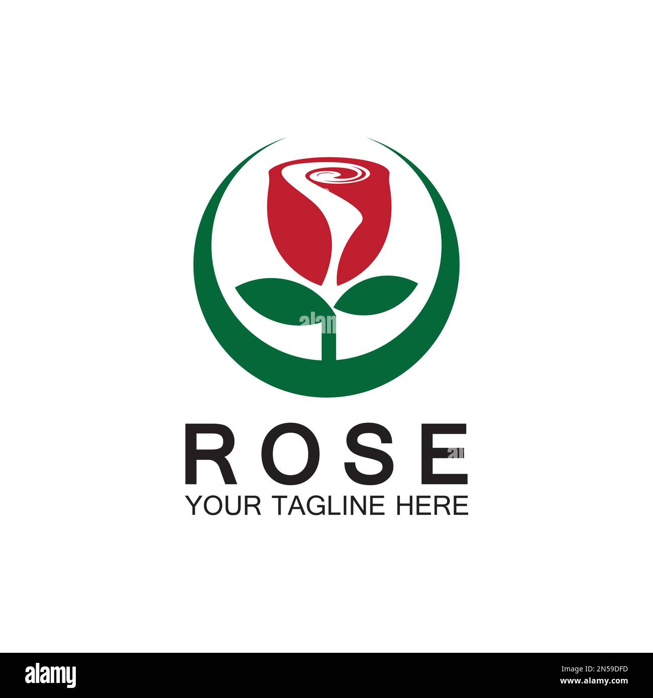 Rose love logo sign hi-res stock photography and images - Alamy