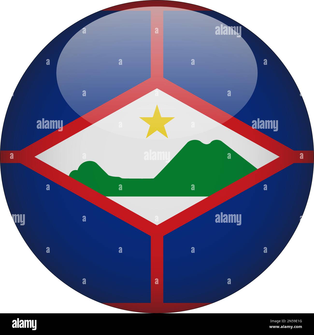 Sint Eustatius 3D Rounded Flag Icon Button Vector Stock Vector Image & Art - Alamy