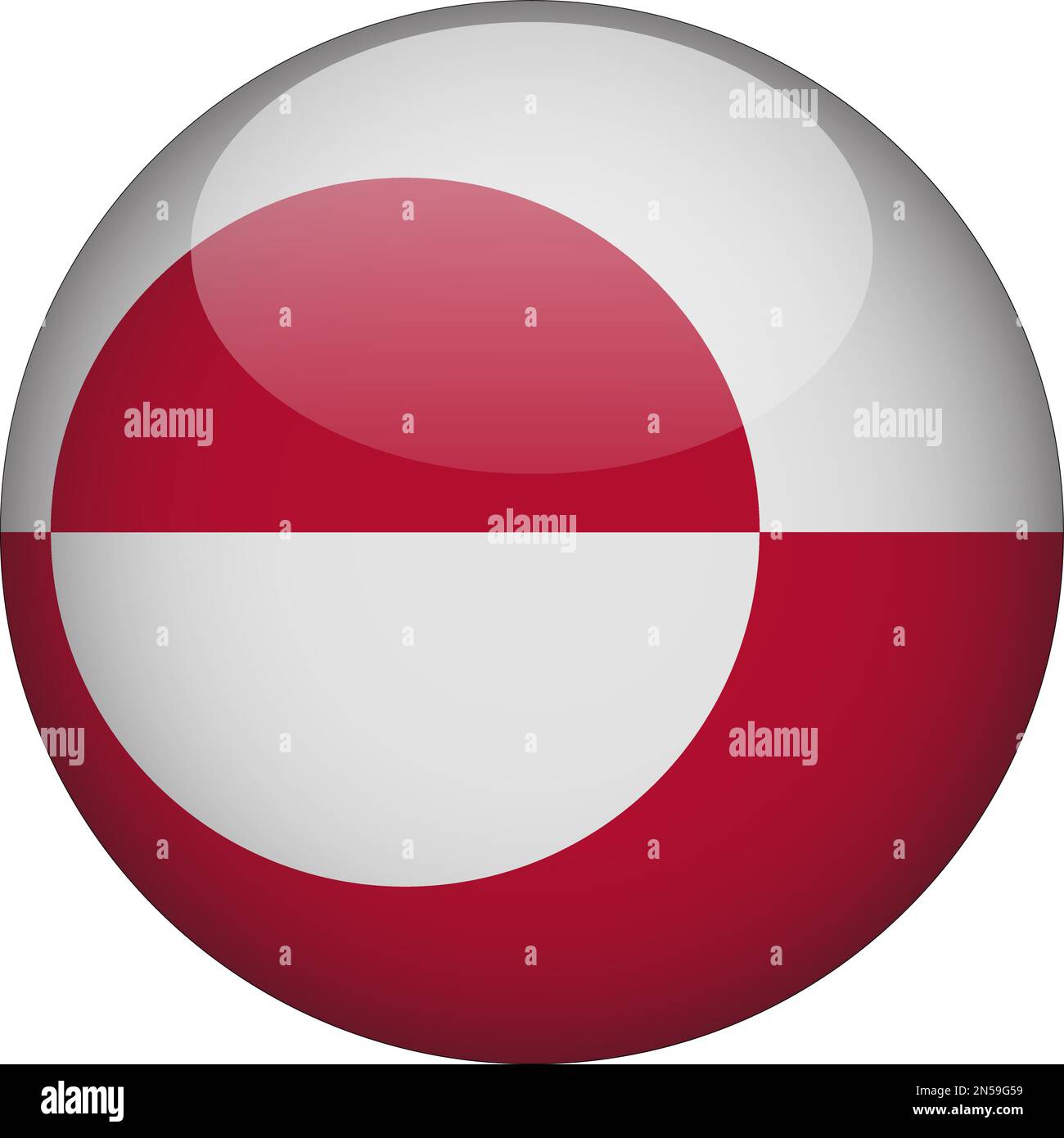 Greenland 3D Rounded Flag Icon Button Vector Stock Vector Image & Art - Alamy