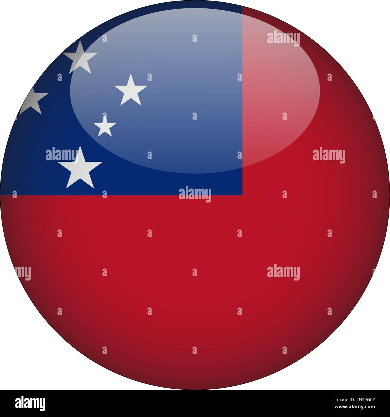 Samoa 3D Rounded Flag Icon Button Vector Stock Vector Image & Art - Alamy