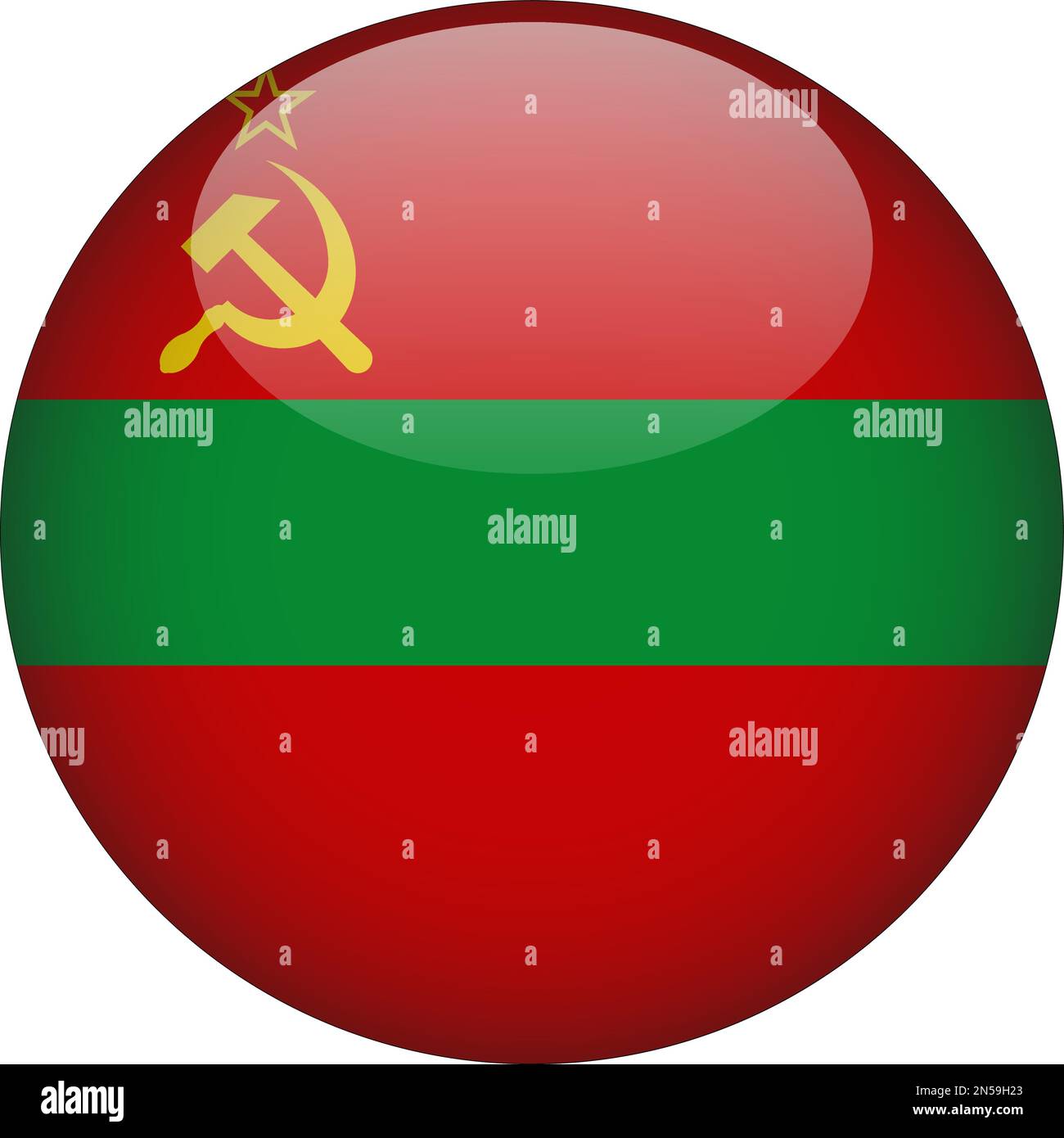 Transnistria 3D Rounded Flag Icon Button Vector Stock Vector Image ...