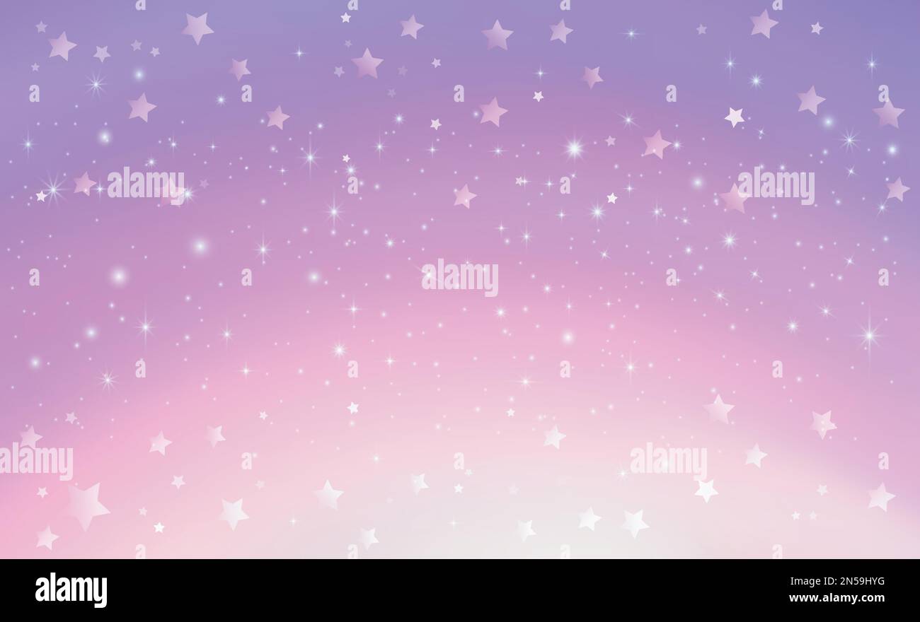 Fantasy magic pink sky in sparkling stars Stock Vector Image & Art - Alamy