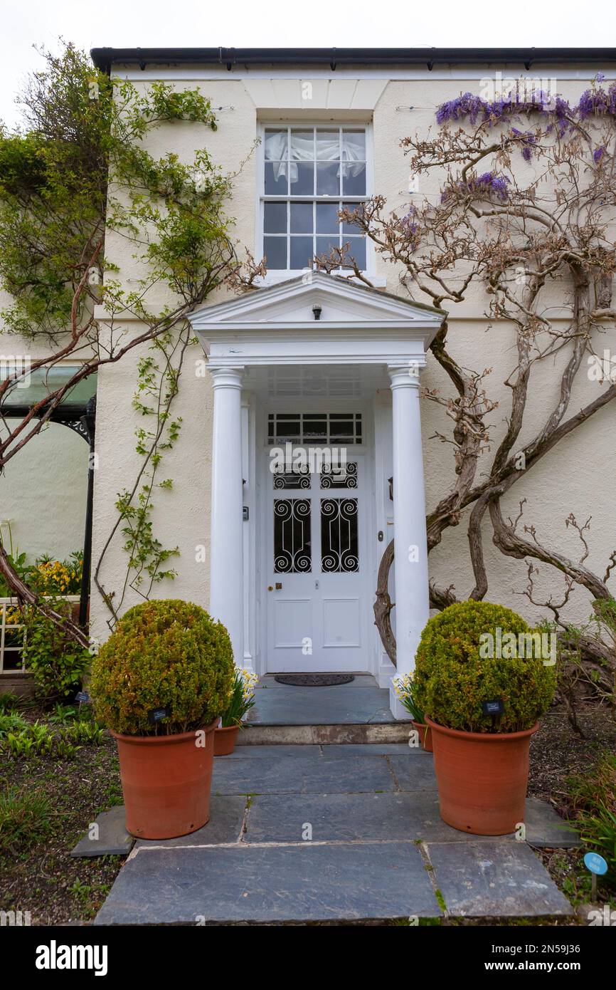 The imposing front door of Rosemoor House, built in the 18th century ...
