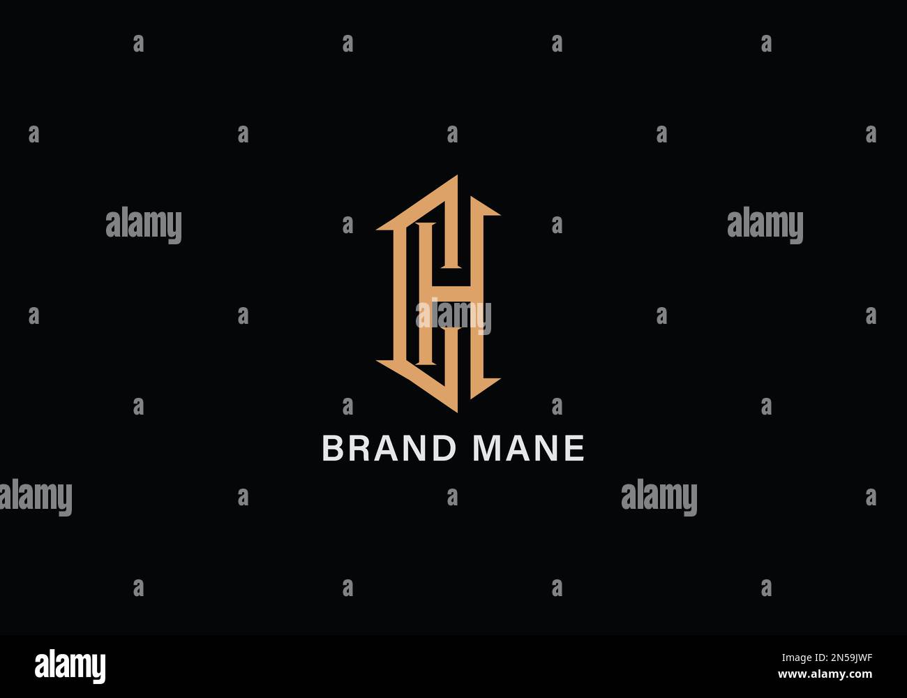 Alphabet CH or HC illustration monogram vector logo template Stock ...