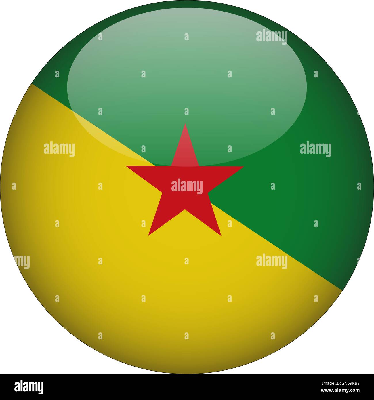 French Guiana 3D Rounded Flag Icon Button Vector Stock Vector Image & Art - Alamy