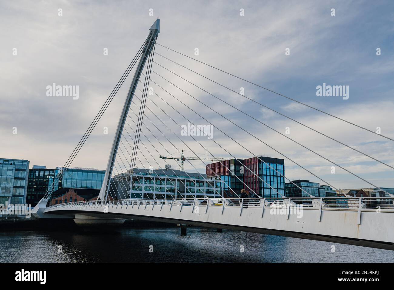 Samuel beckett bridge aerial hi-res stock photography and images - Alamy