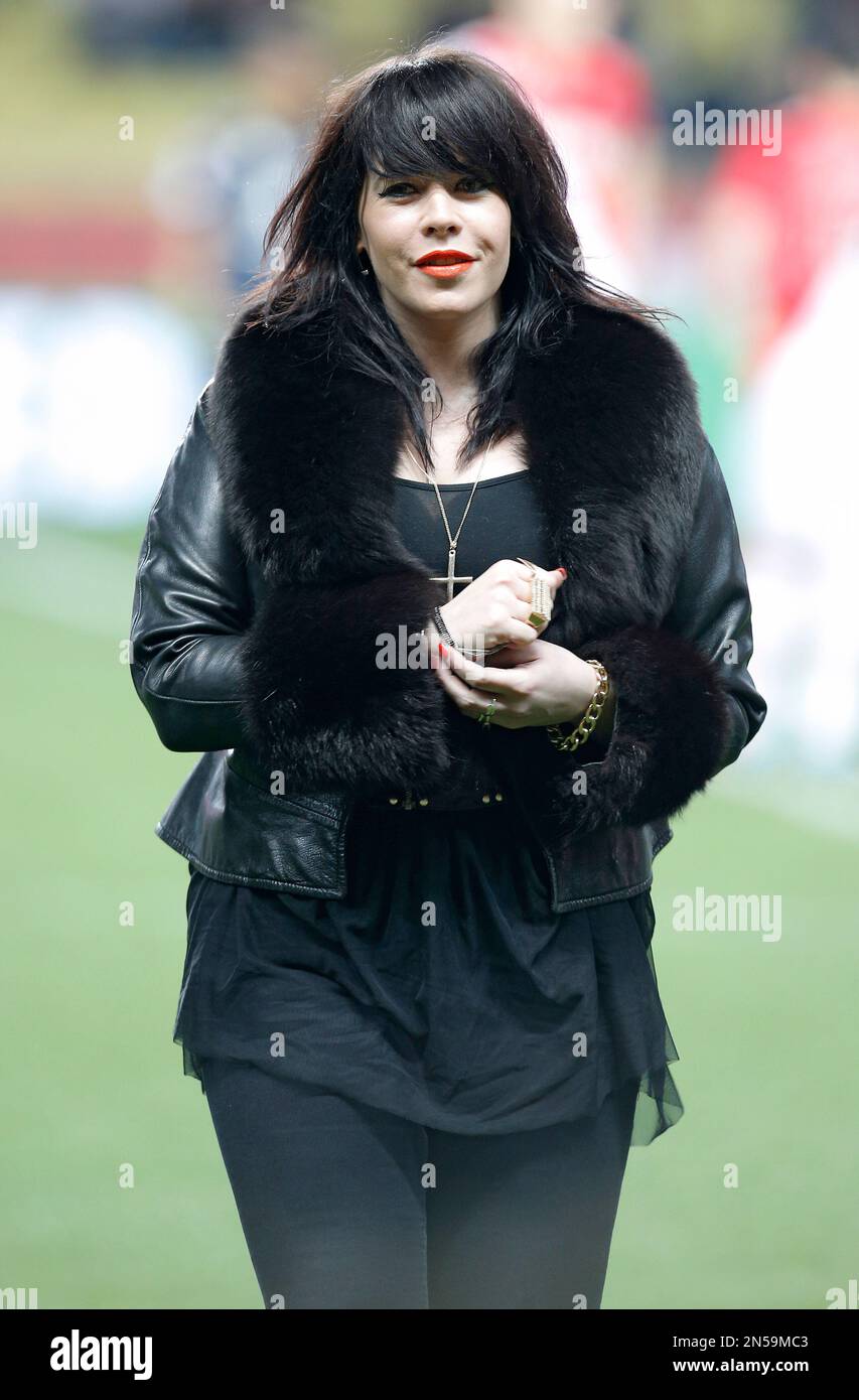 British singer Alex Hepburn poses during the French League One soccer ...