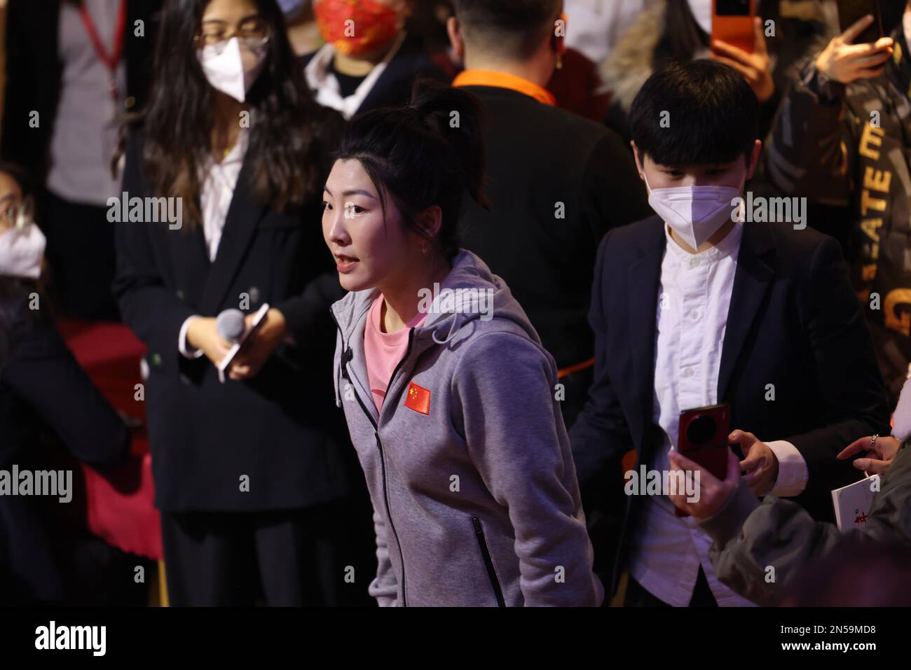 Olympic Champion Chinese aerial skier Xu Mengtao attended a book ...