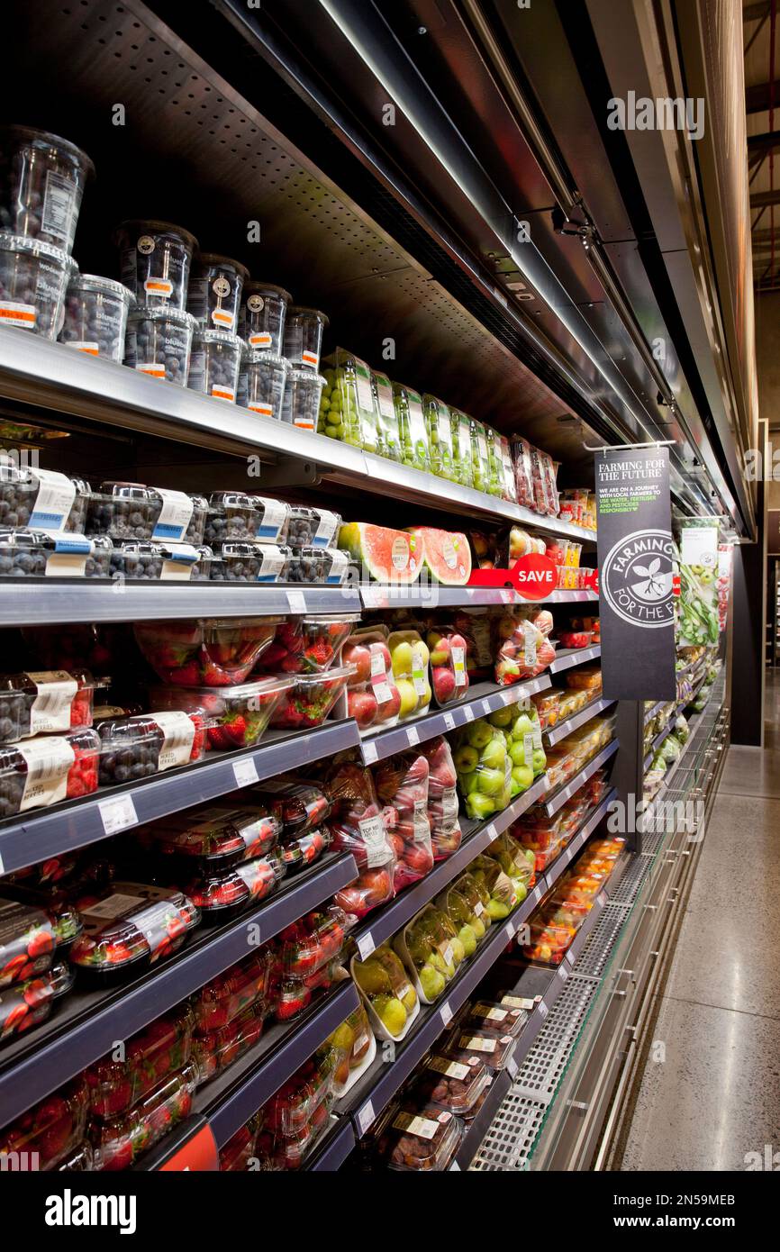 Woolworths groceries at the Woolies foodmarket, Table Bay Mall Stock ...