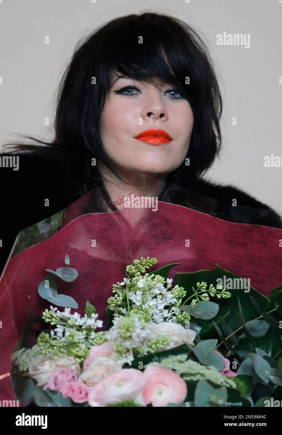 British singer Alex Hepburn poses during the French League One soccer ...