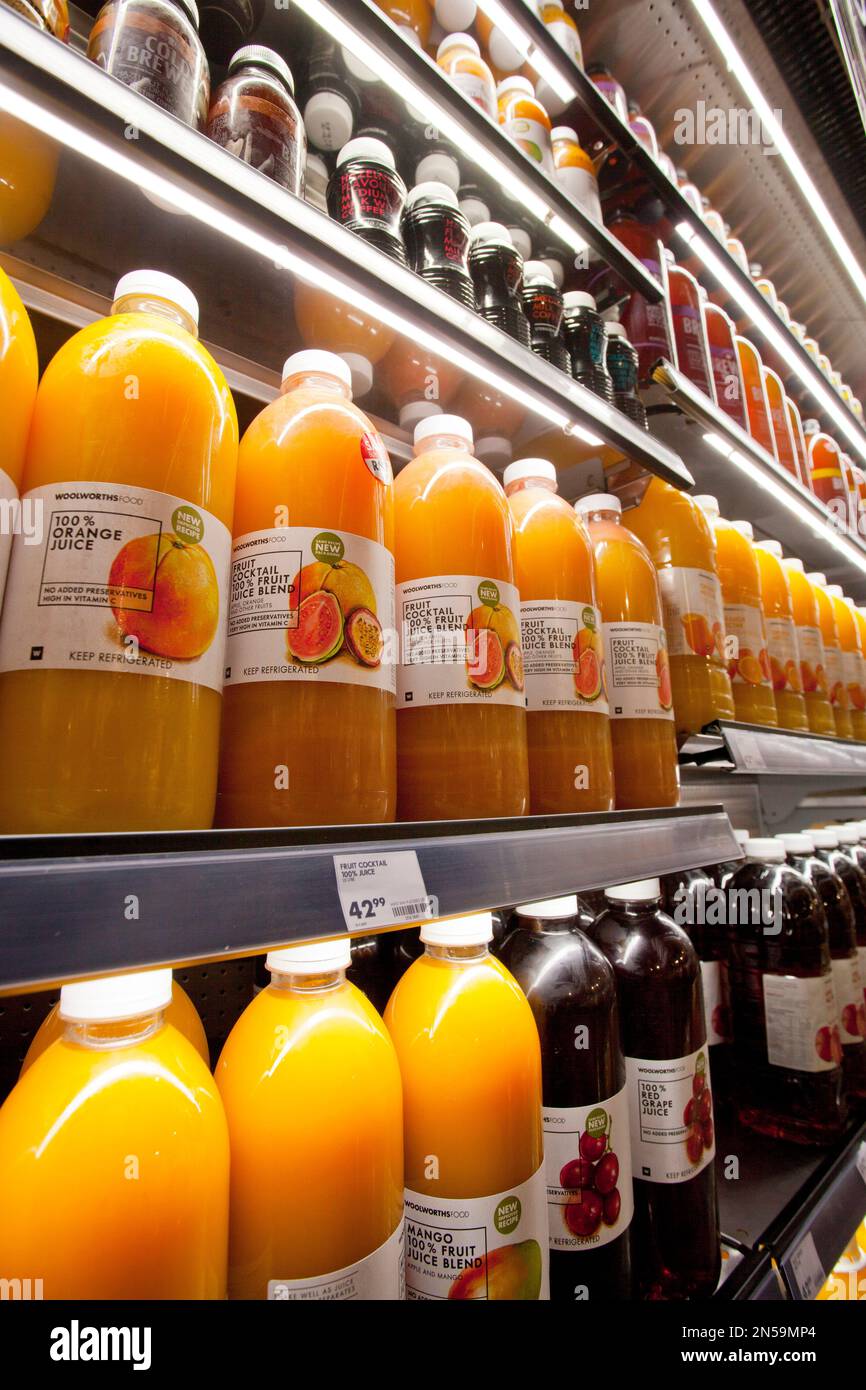 Woolworths groceries at the Woolies foodmarket, Table Bay Mall Stock ...