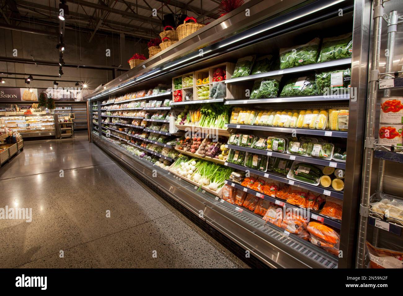 Woolworths groceries at the Woolies foodmarket, Table Bay Mall Stock ...