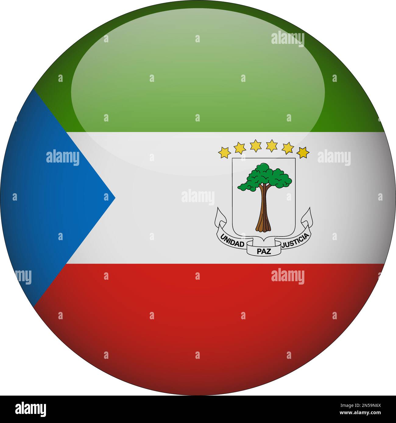 Equatorial Guinea 3D Rounded Flag Icon Button Vector Stock Vector Image & Art - Alamy