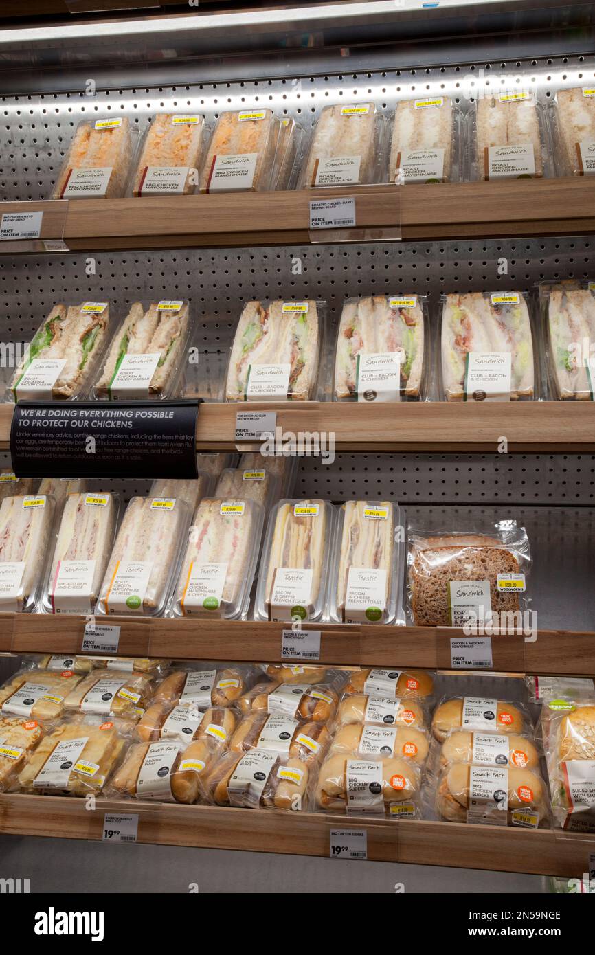 Woolworths groceries at the Woolies foodmarket, Table Bay Mall Stock ...