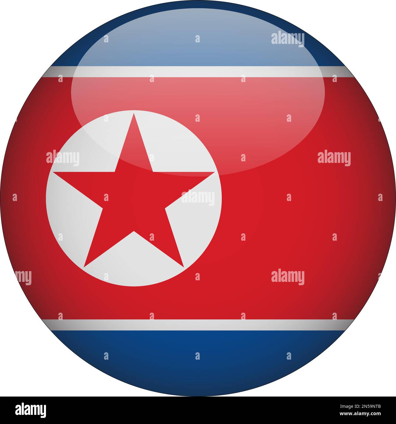 North Korea 3D Rounded Flag Icon Button Vector Stock Vector Image & Art - Alamy