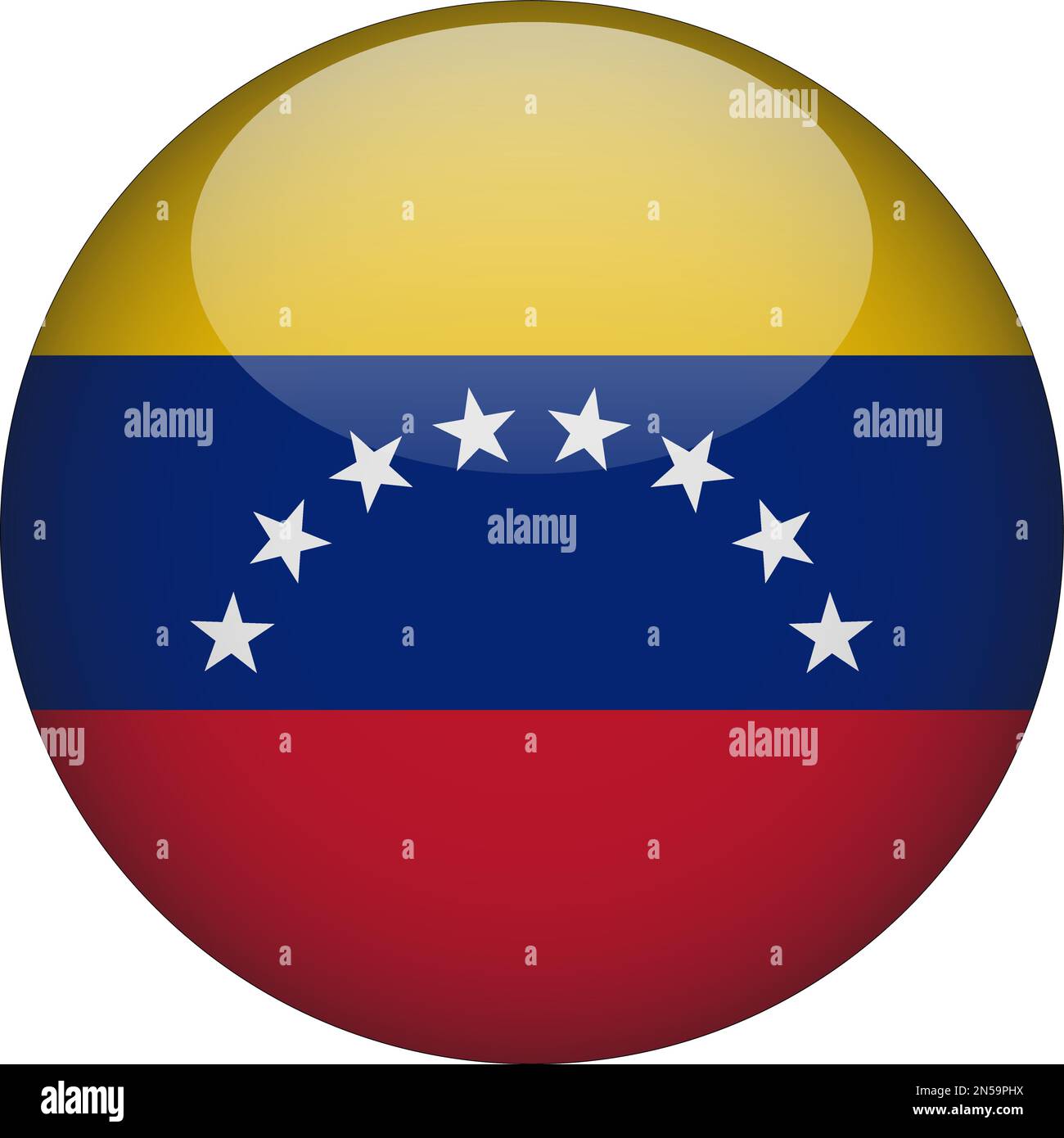 Venezuela 3d Rounded Flag Icon Button Vector Stock Vector Image And Art
