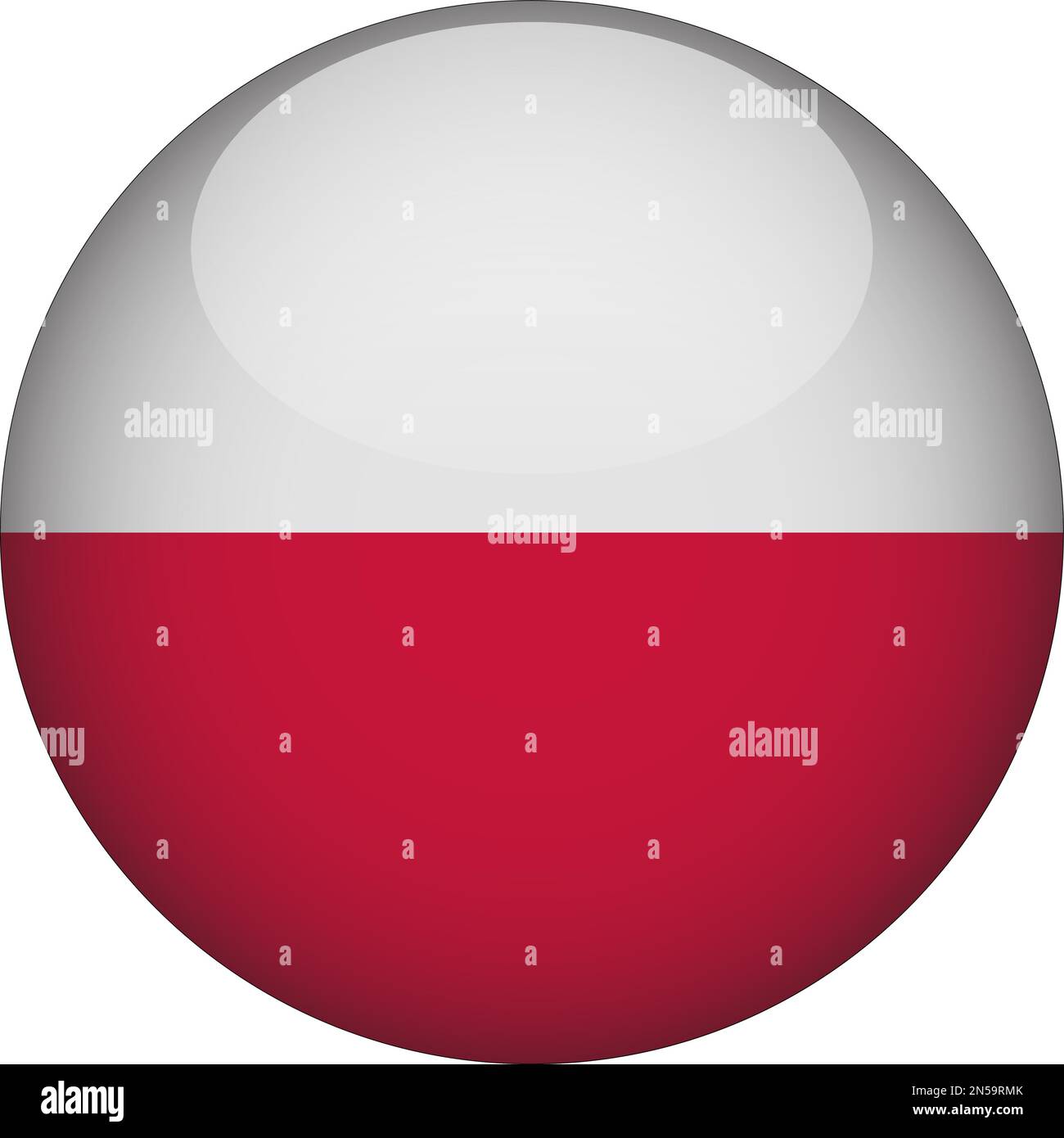 Poland 3D Rounded Flag Icon Button Vector Stock Vector Image & Art - Alamy