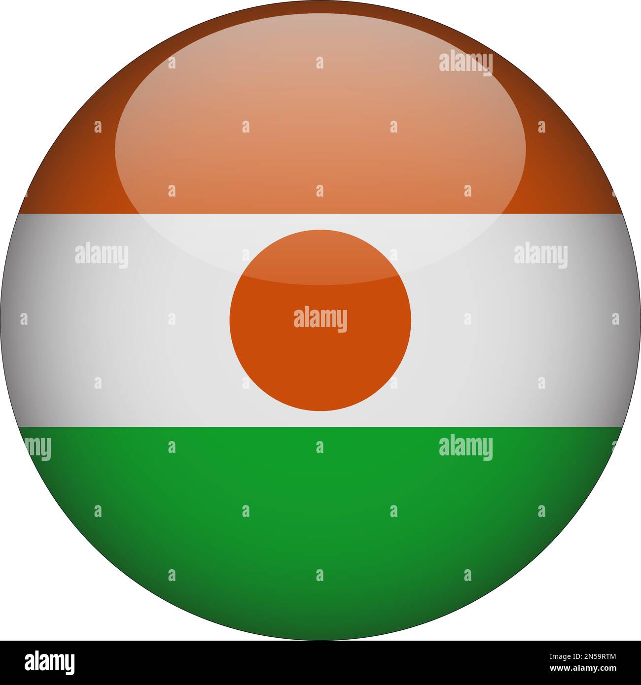 Niger 3D Rounded Flag Icon Button Vector Stock Vector Image & Art - Alamy