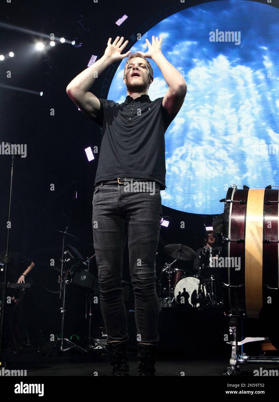 Dan Reynolds of the alternative rock band Imagine Dragons performs in ...