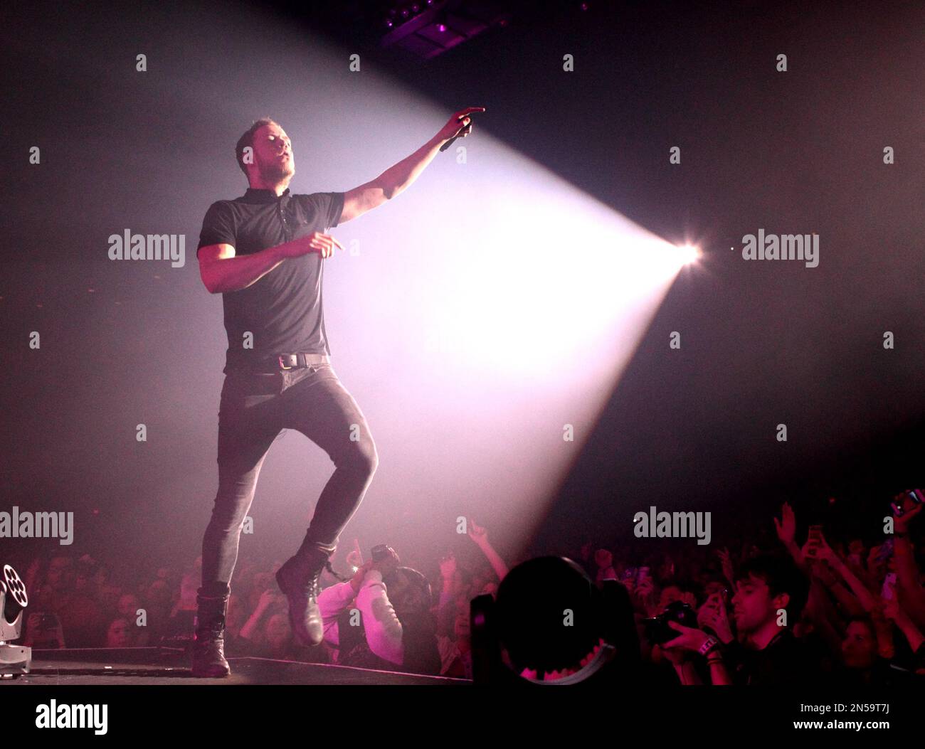 Dan Reynolds of the alternative rock band Imagine Dragons performs in ...
