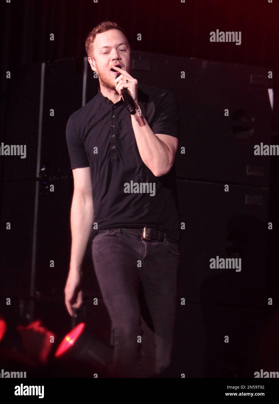 Dan Reynolds of the alternative rock band Imagine Dragons performs in ...