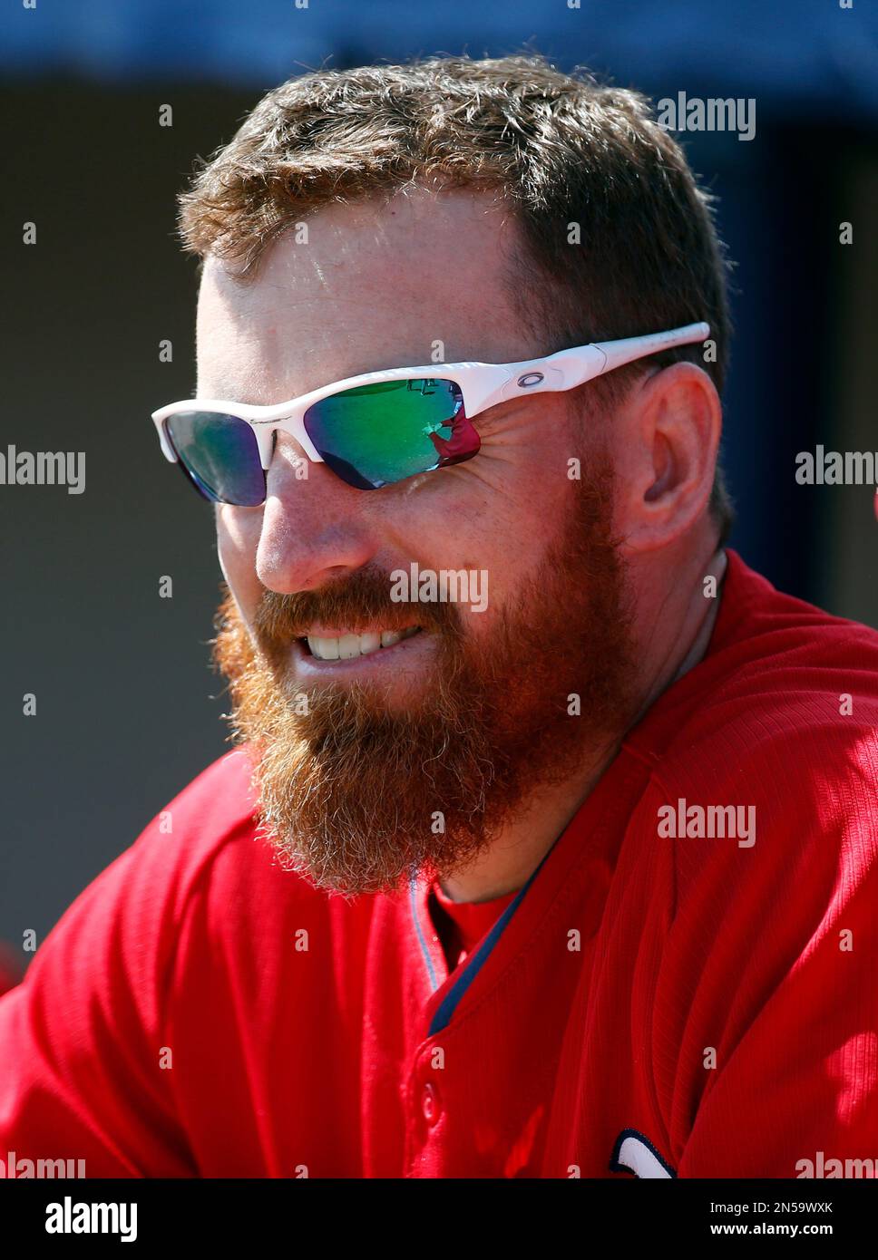 Washington Nationals first baseman Adam LaRoche (25) stands in the ...