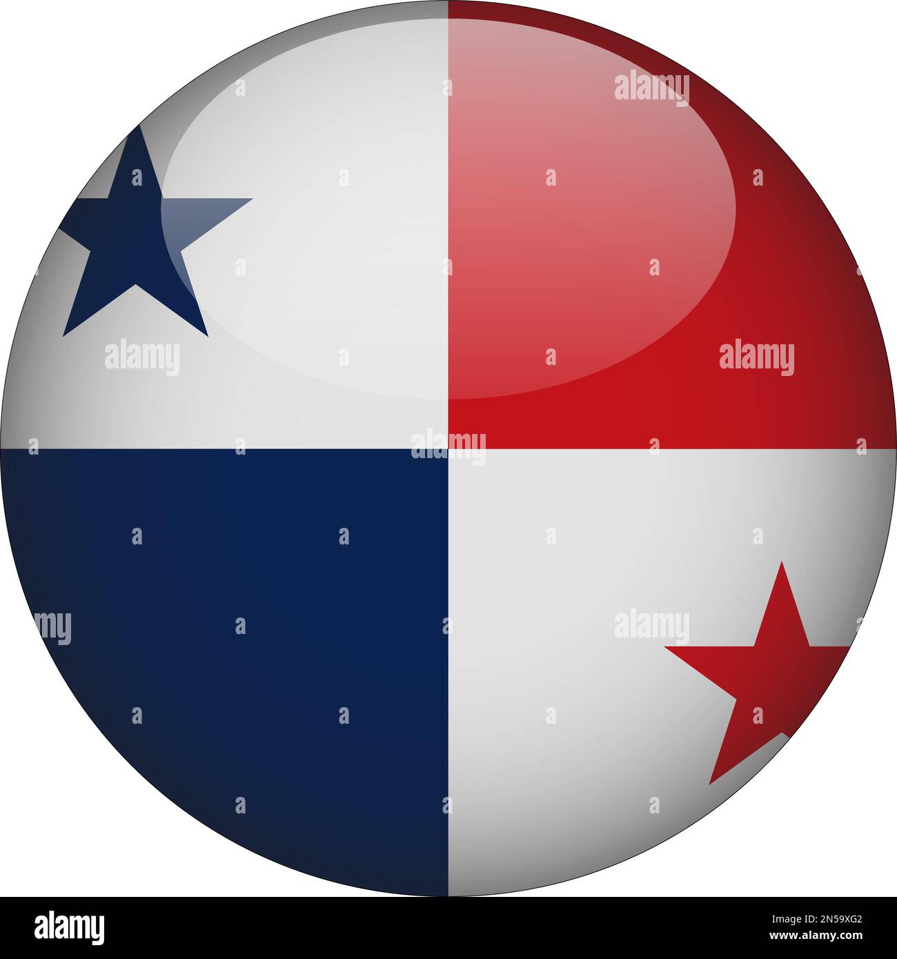 Panama 3D Rounded Flag Icon Button Vector Stock Vector Image & Art - Alamy