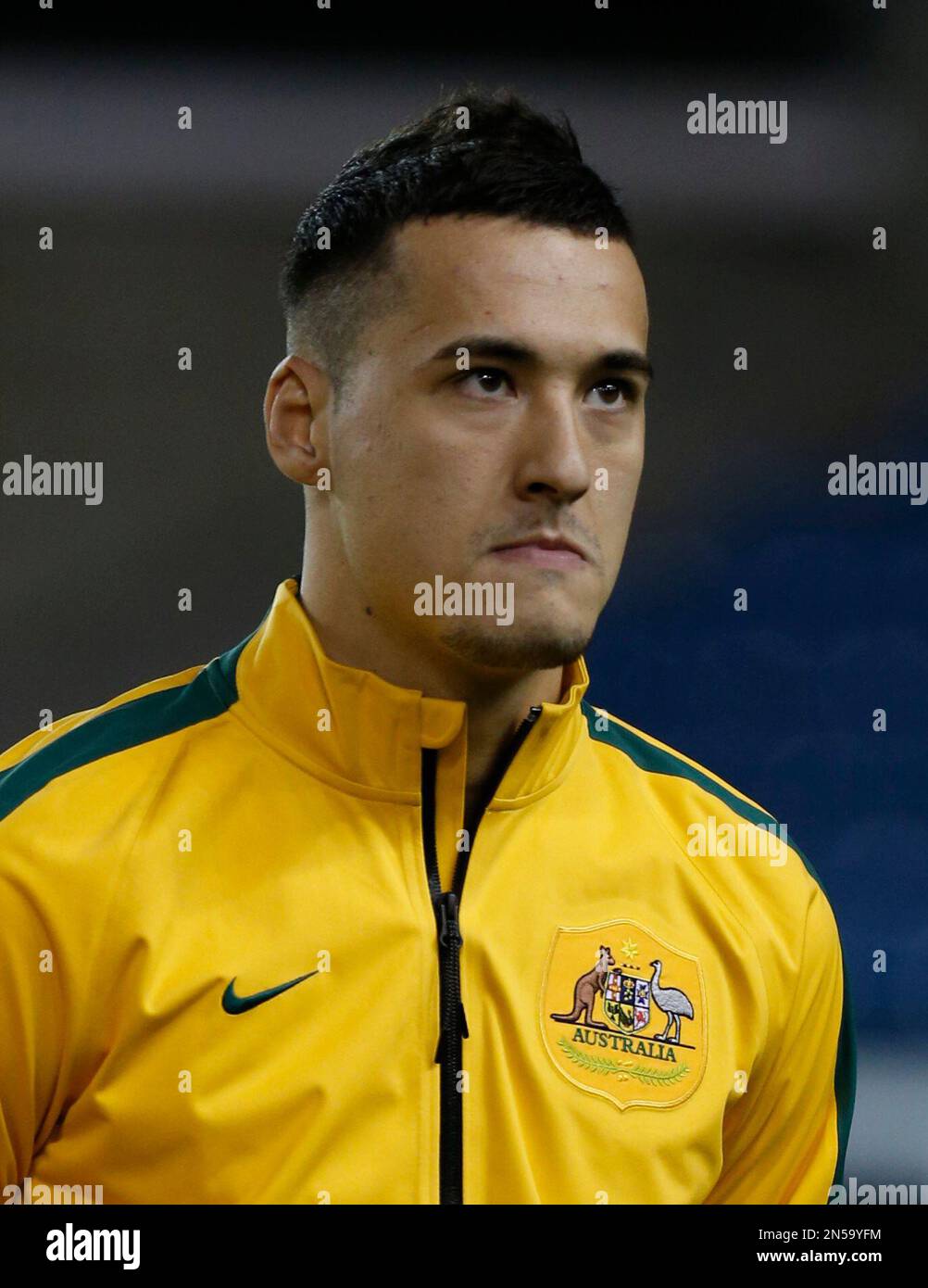 Australia's Jason Davidson prior to a friendly soccer match against ...