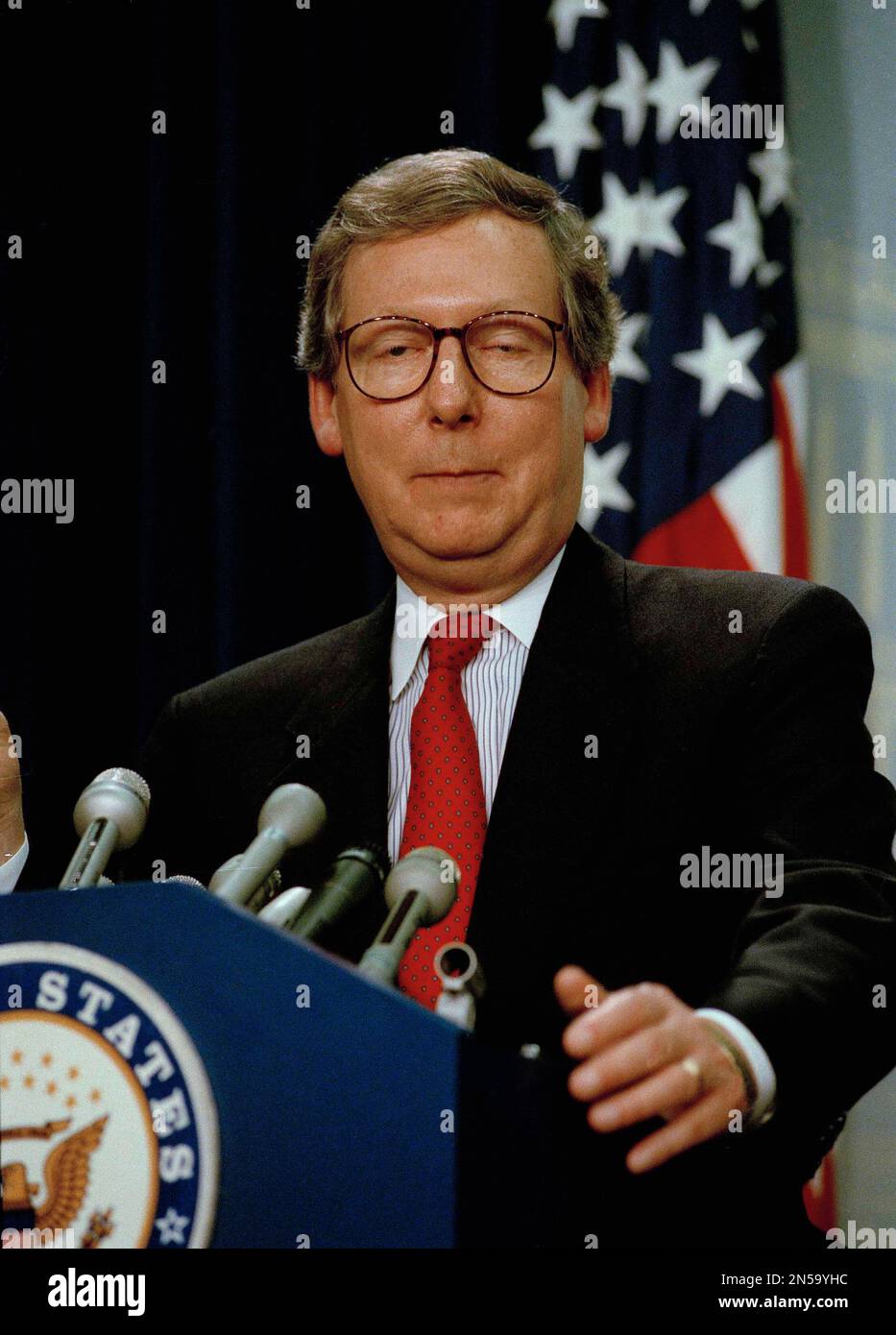 Republican Senator from Kentucky, Mitch McConnell is pictured in ...