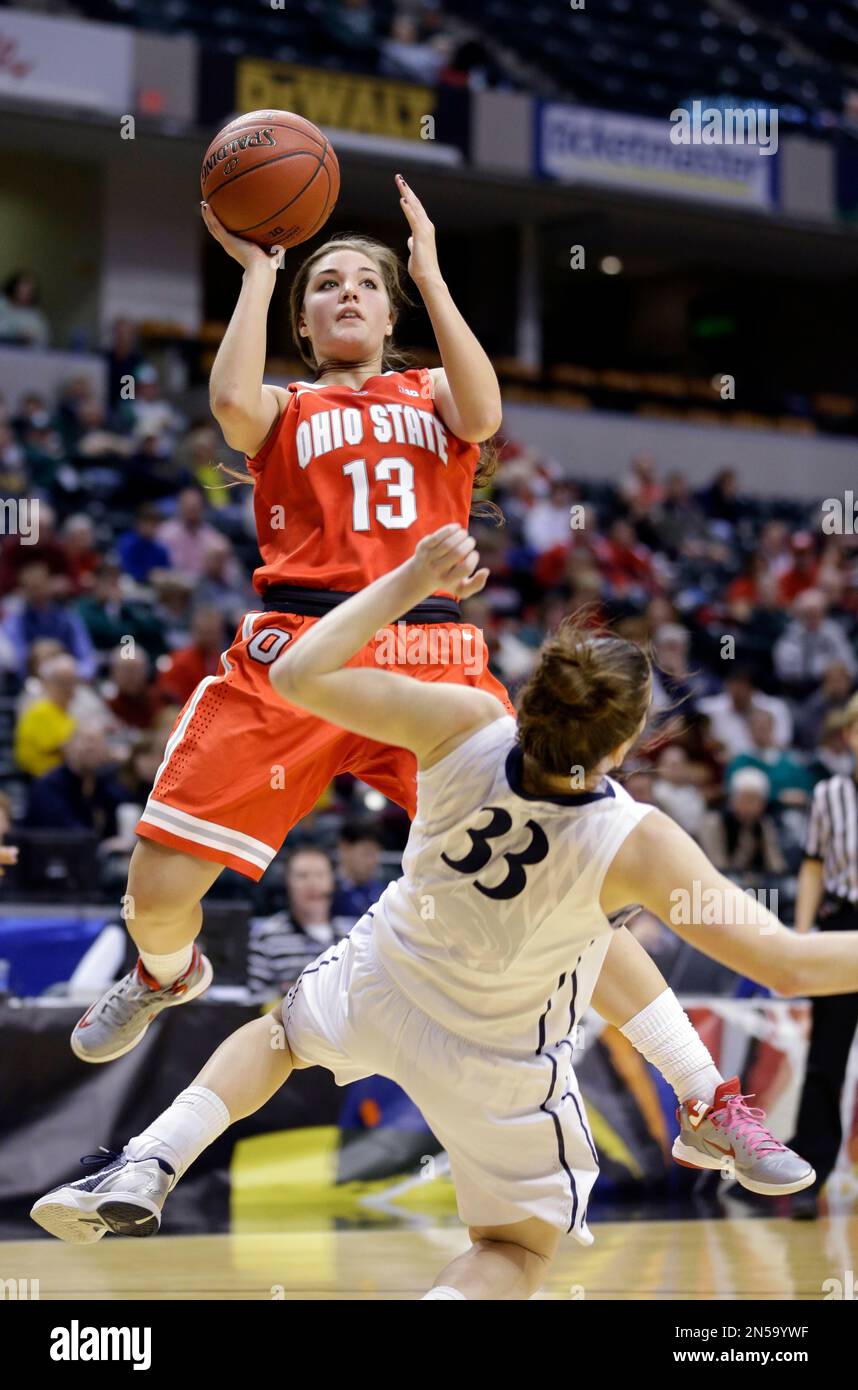 Ohio State guard Cait Craft shoots over Penn State guard Maggie Lucas ...