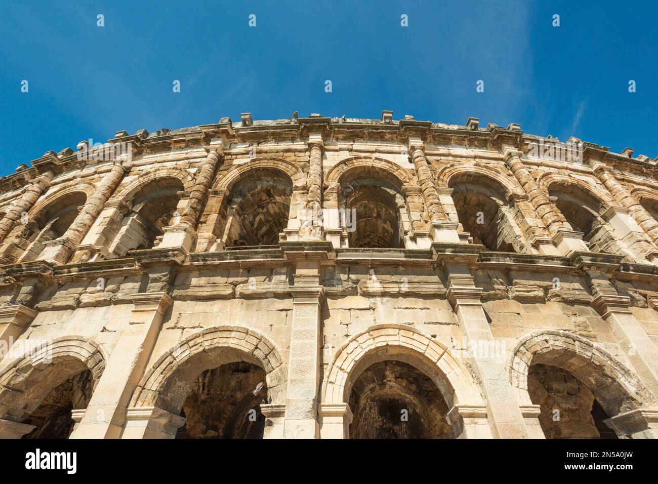 Arena of Nimes, famous ancient Roman Empire amphitheater in Nimes ...