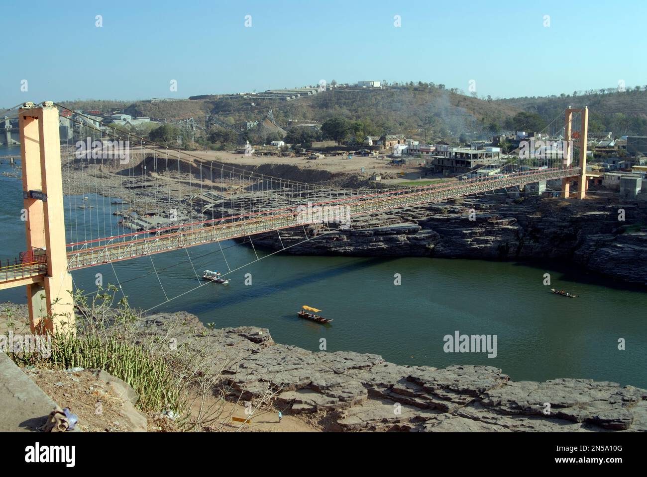 Newly constructed bridge name Mamleshwar Saytu on River Narmada at ...