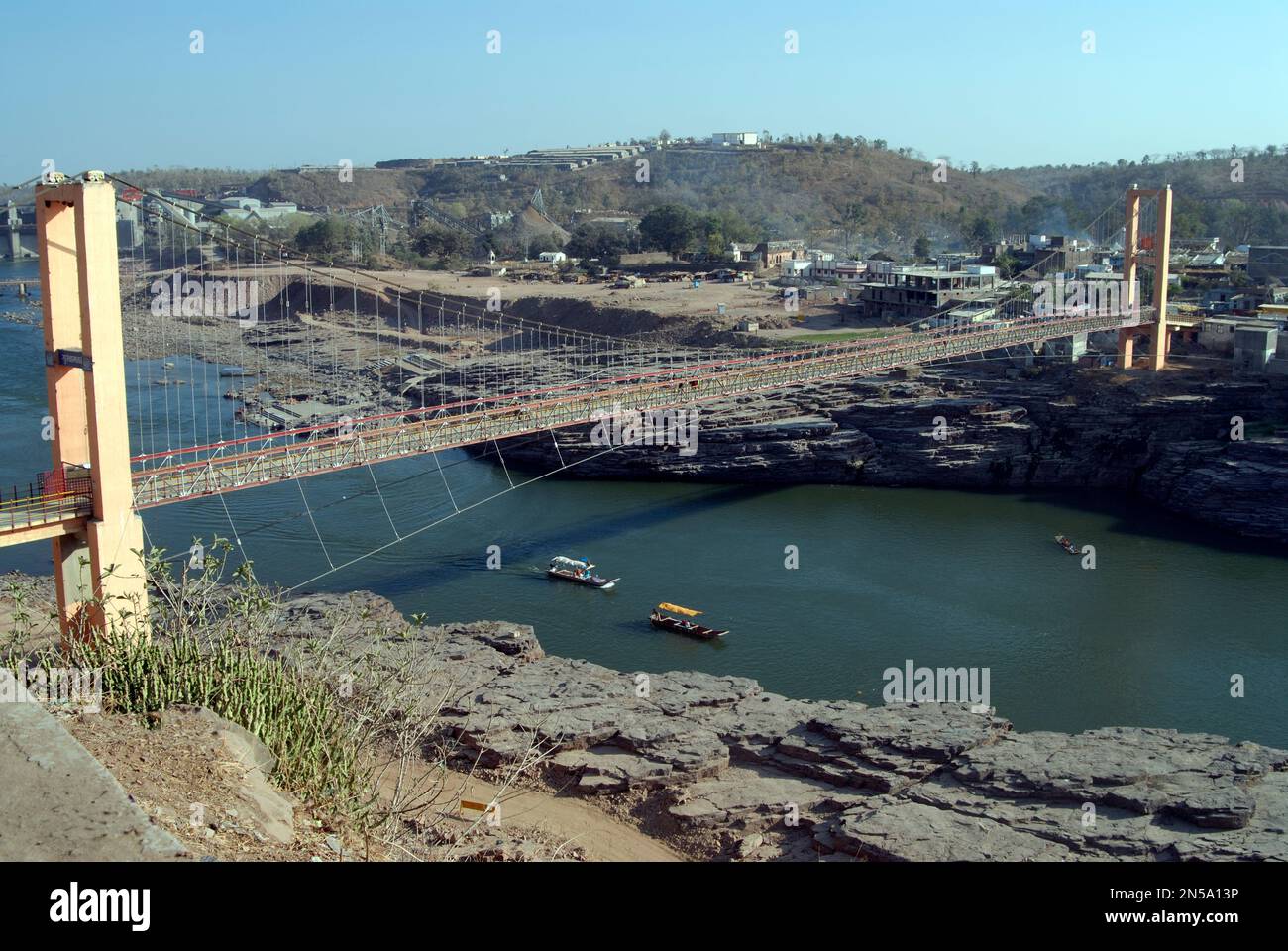 Newly constructed bridge name Mamleshwar Saytu on River Narmada at ...