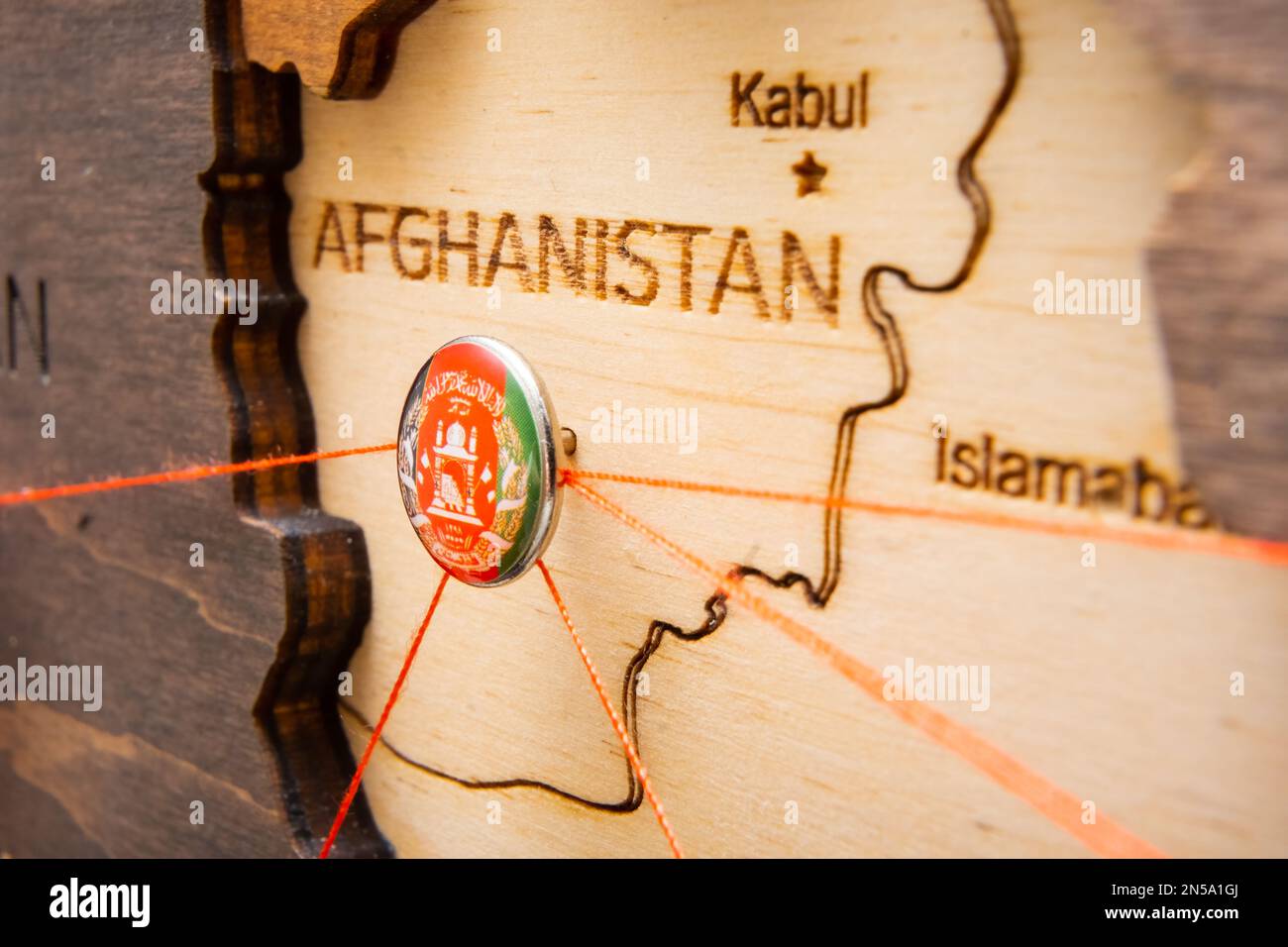 Afghanistan flag pins and red thread for traveling and planning trips ...