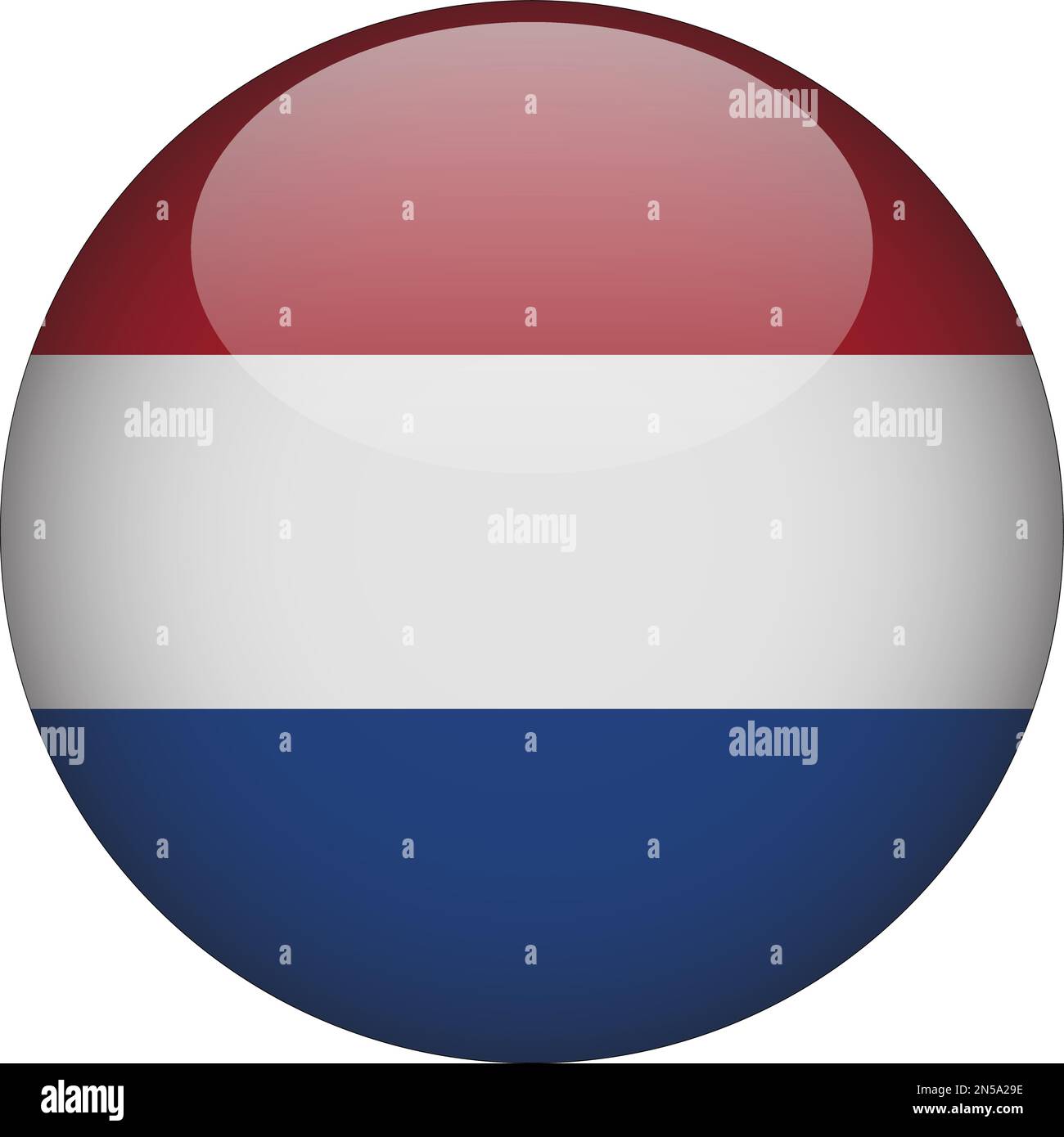 Netherlands 3D Rounded Flag Icon Button Vector Stock Vector Image & Art - Alamy