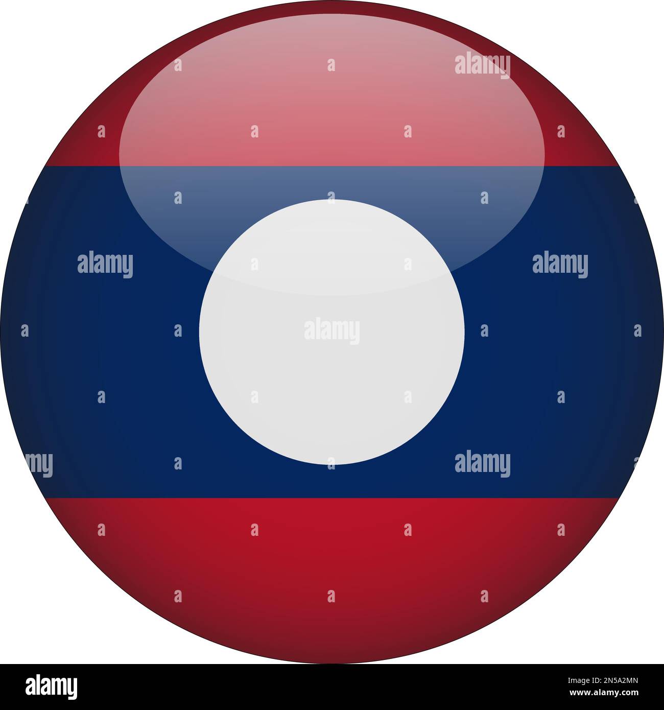 Laos 3D Rounded Flag Icon Button Vector Stock Vector Image & Art - Alamy