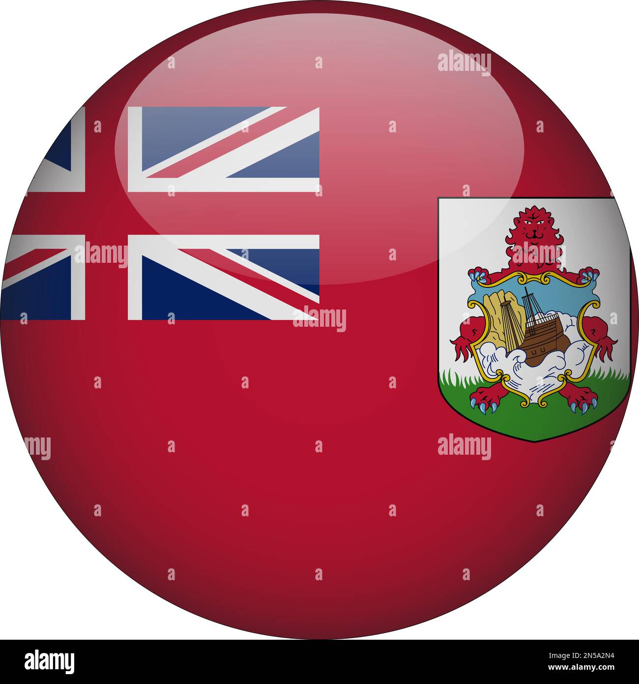 Bermuda 3D Rounded Flag Icon Button Vector Stock Vector Image & Art - Alamy