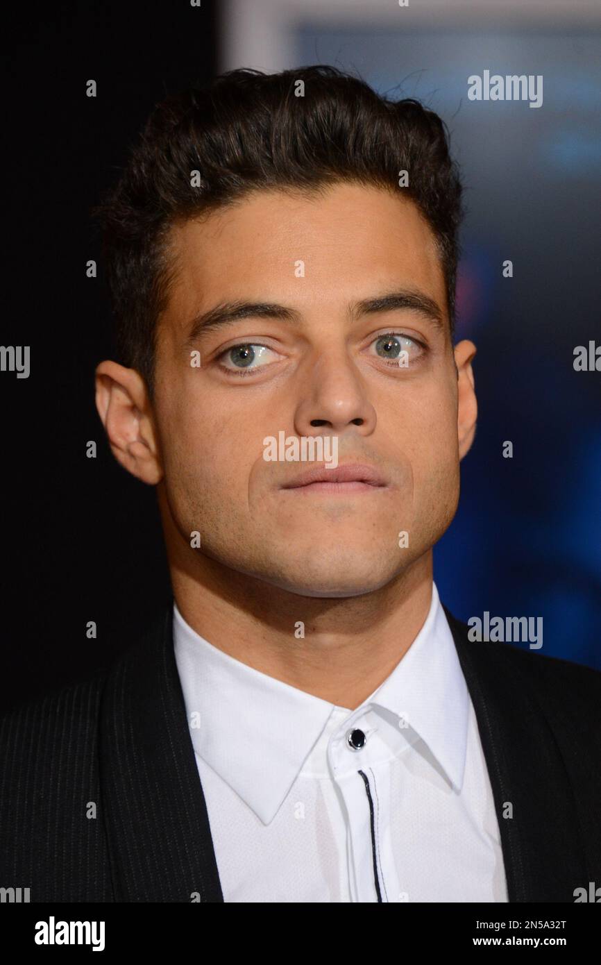 Rami Malek arrives at the US premiere of "Need for Speed", on Thursday ...