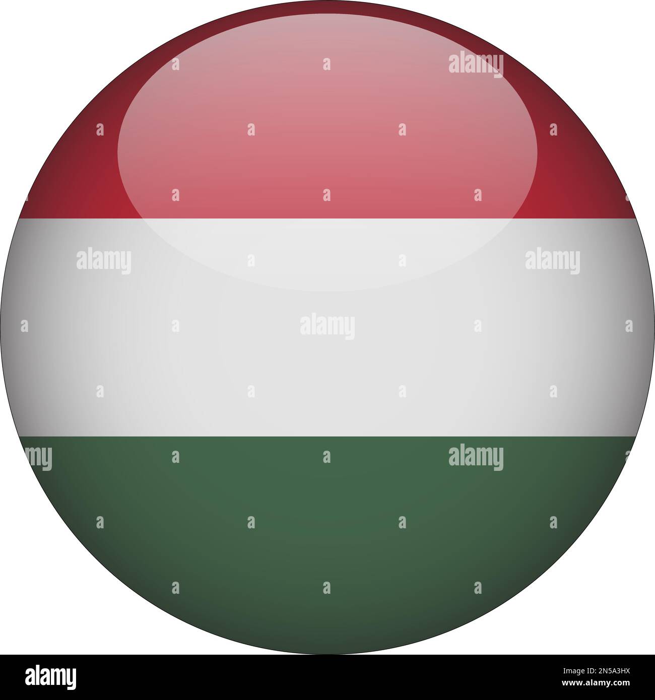 Hungary 3D Rounded Flag Icon Button Vector Stock Vector Image & Art - Alamy