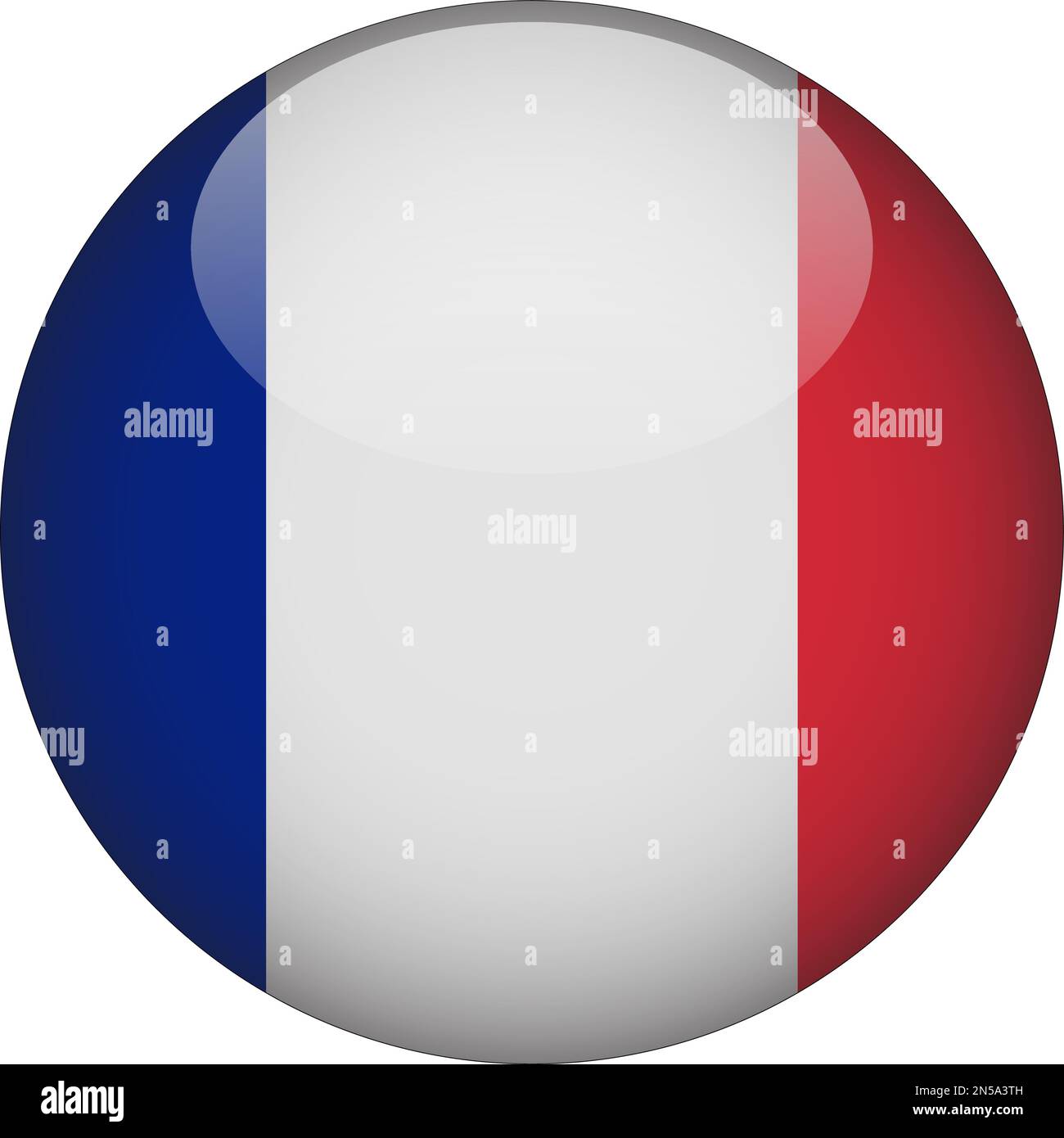 France 3D Rounded Flag Icon Button Vector Stock Vector Image & Art - Alamy