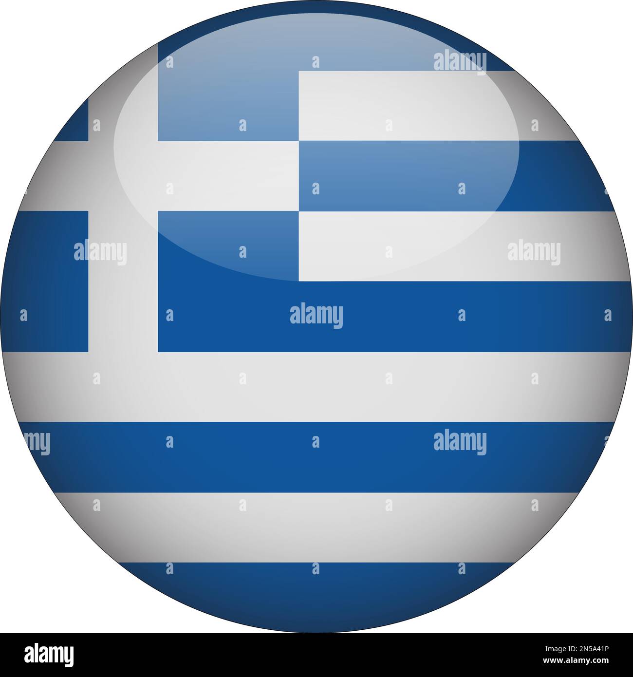 Greece 3D Rounded Flag Icon Button Vector Stock Vector Image & Art - Alamy