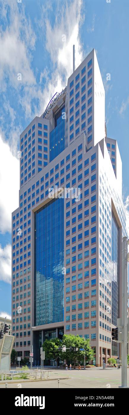 Pittsburgh Downtown: Granite-and-glass-clad Fifth Avenue Place, with ...
