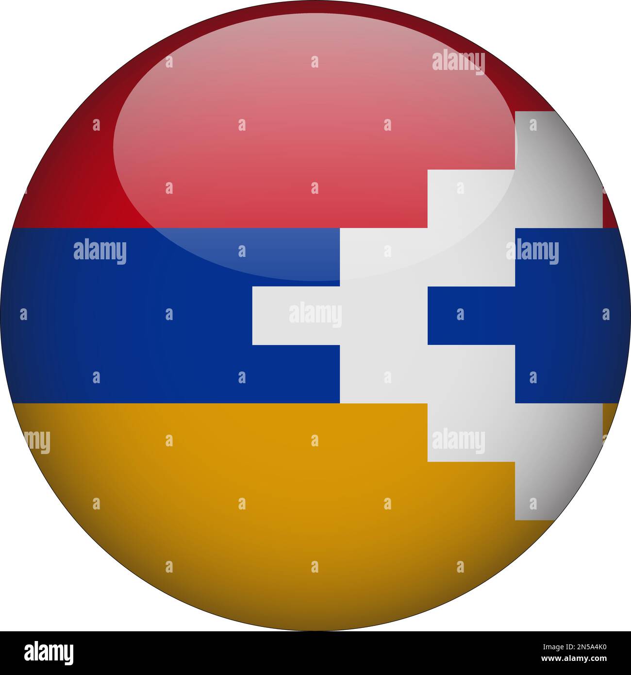 Artsakh 3d Rounded Flag Icon Button Vector Stock Vector Image And Art Alamy