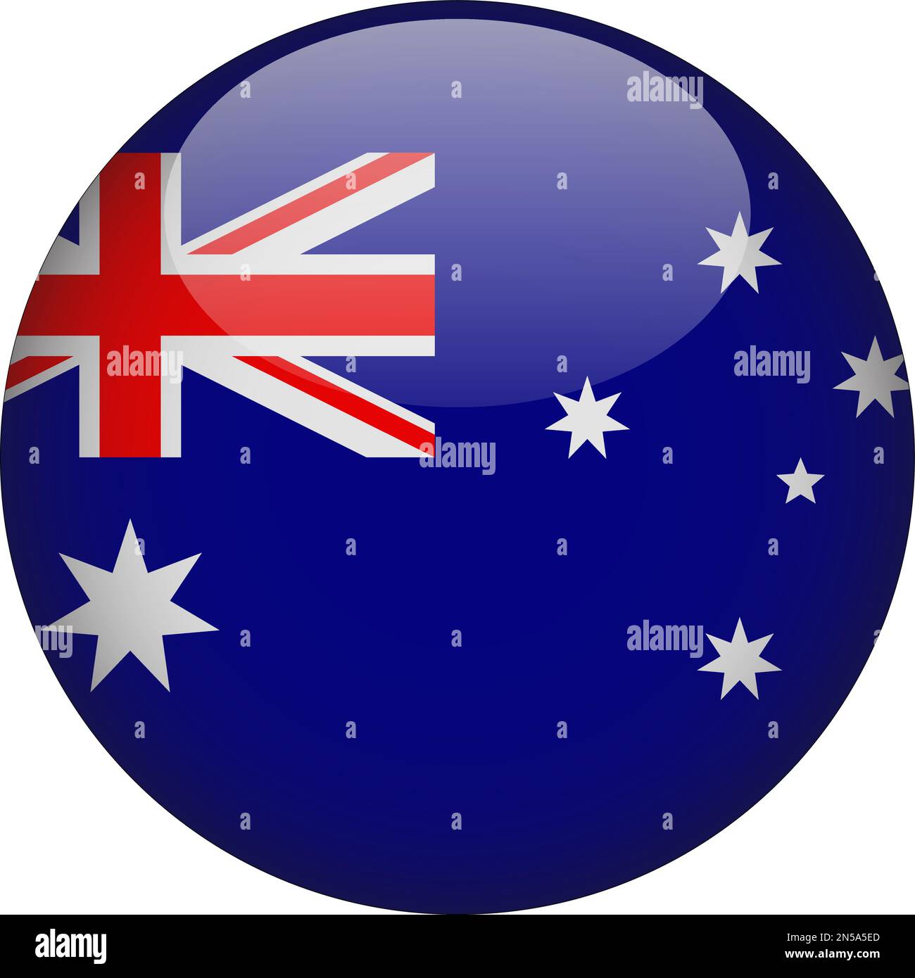 Australia 3D Rounded Flag Icon Button Vector Stock Vector Image & Art ...