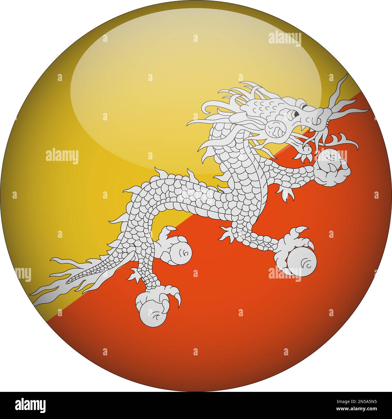 Bhutan 3D Rounded Flag Icon Button Vector Stock Vector Image & Art - Alamy