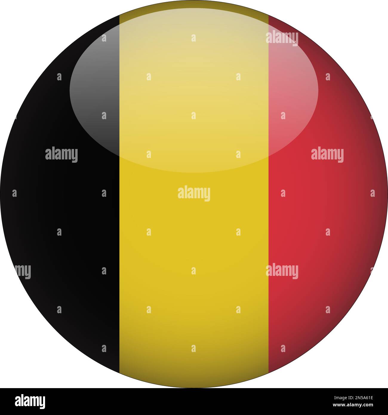 Belgium 3D Rounded Flag Icon Button Vector Stock Vector Image & Art - Alamy