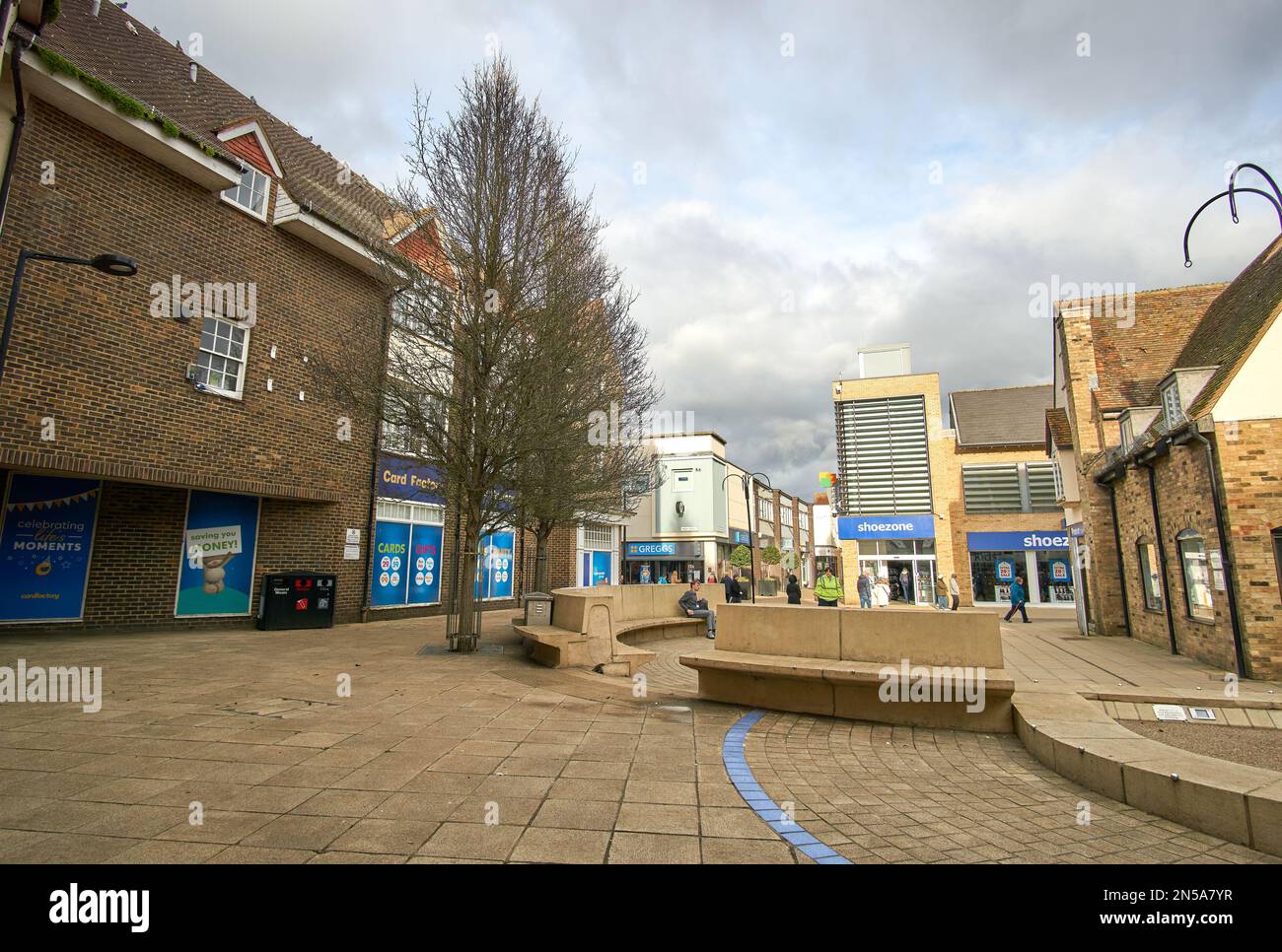 Low footfall Huntingdon town center, UK Stock Photo - Alamy